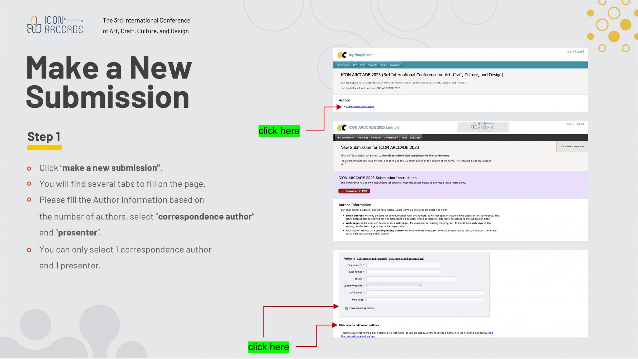 How to Submit - ICON ARCCADE 2023
