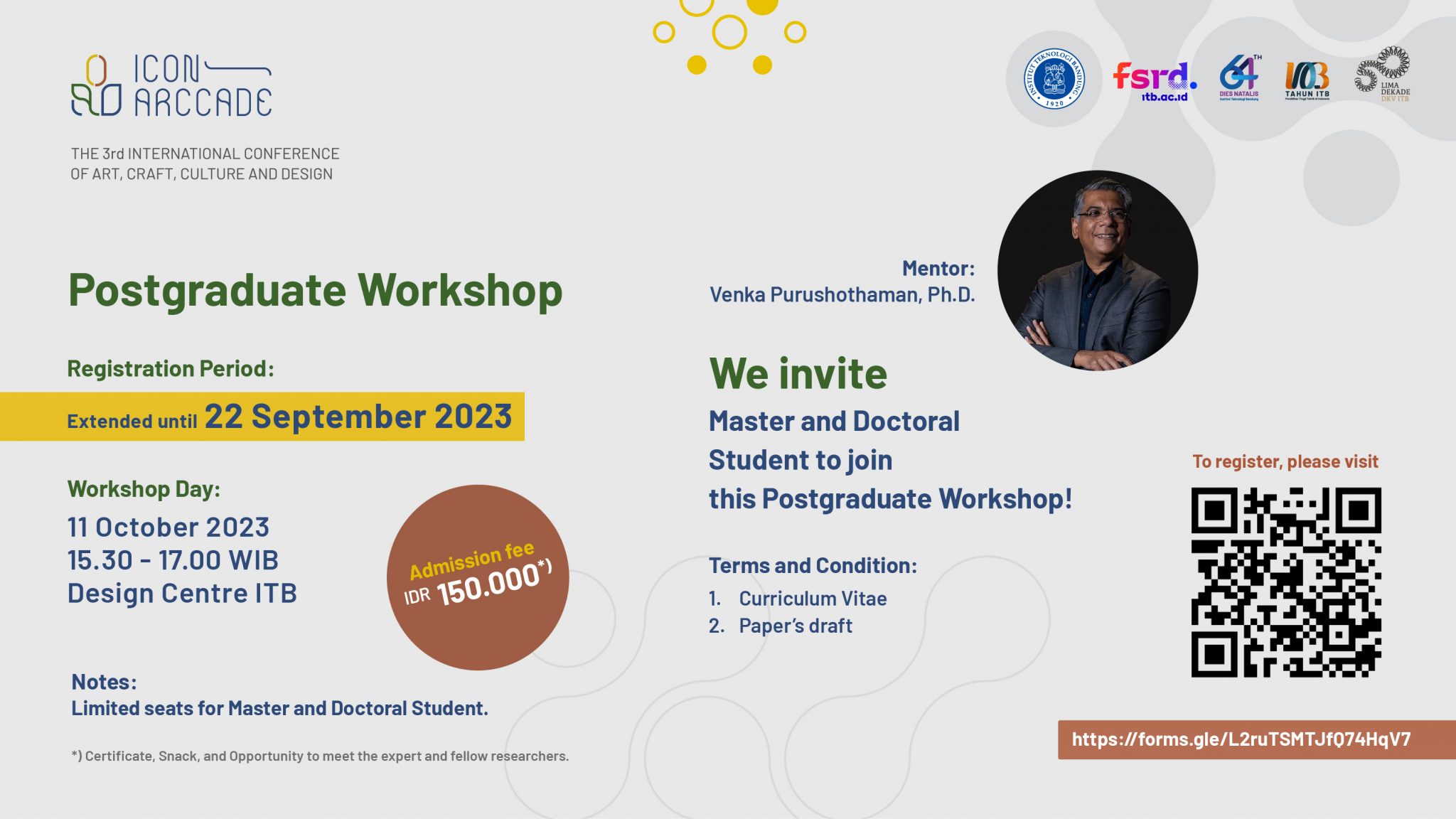 Post Graduate Workshop - ICON ARCCADE 2023